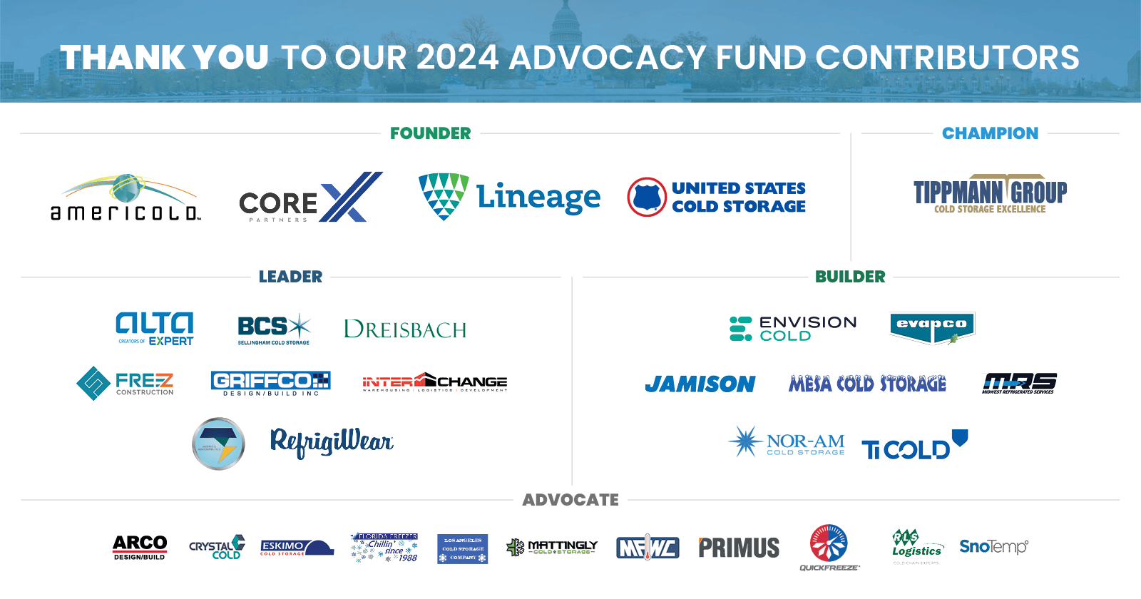 GCCA Advocacy Fund Announced for 2025 - Global Cold Chain Alliance