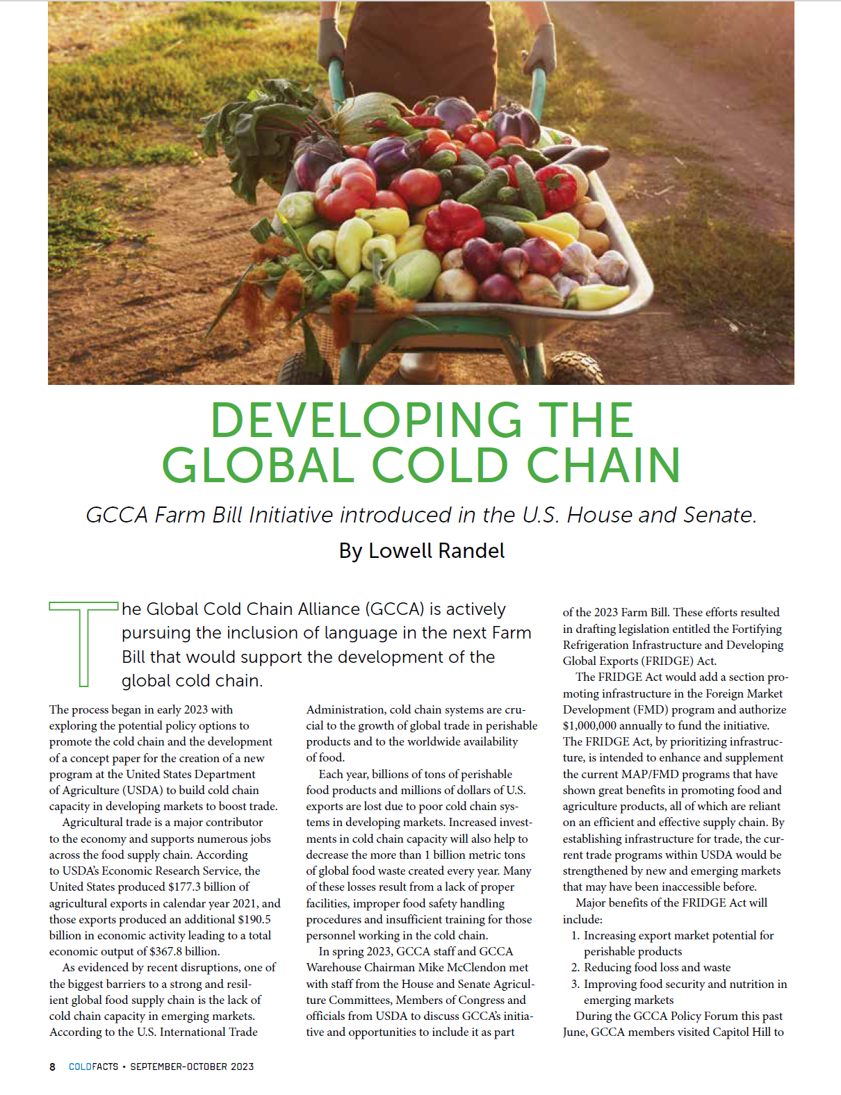 DEVELOPING THE GLOBAL COLD CHAIN – Global Cold Chain Alliance