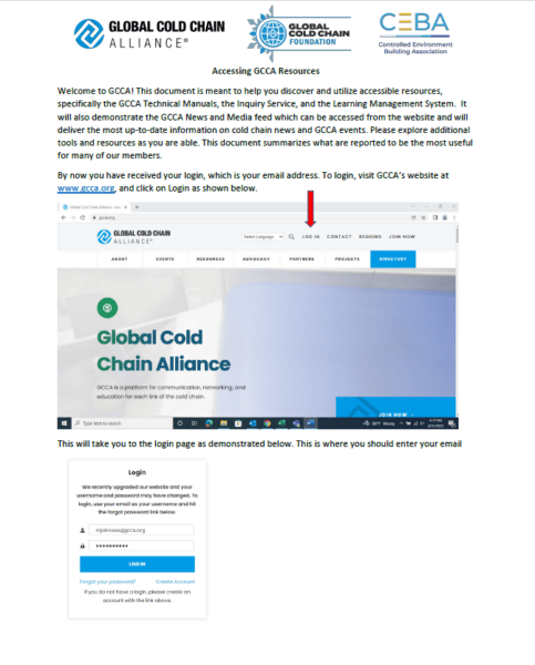 GCCA Member Resource Access Instructions – Global Cold Chain Alliance