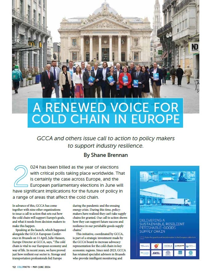 A RENEWED VOICE FOR COLD CHAIN IN EUROPE – Global Cold Chain Alliance