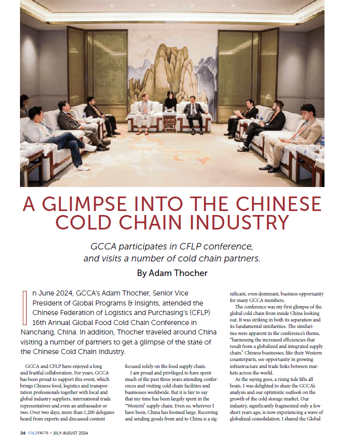 A GLIMPSE INTO THE CHINESE COLD CHAIN INDUSTRY – Global Cold Chain Alliance