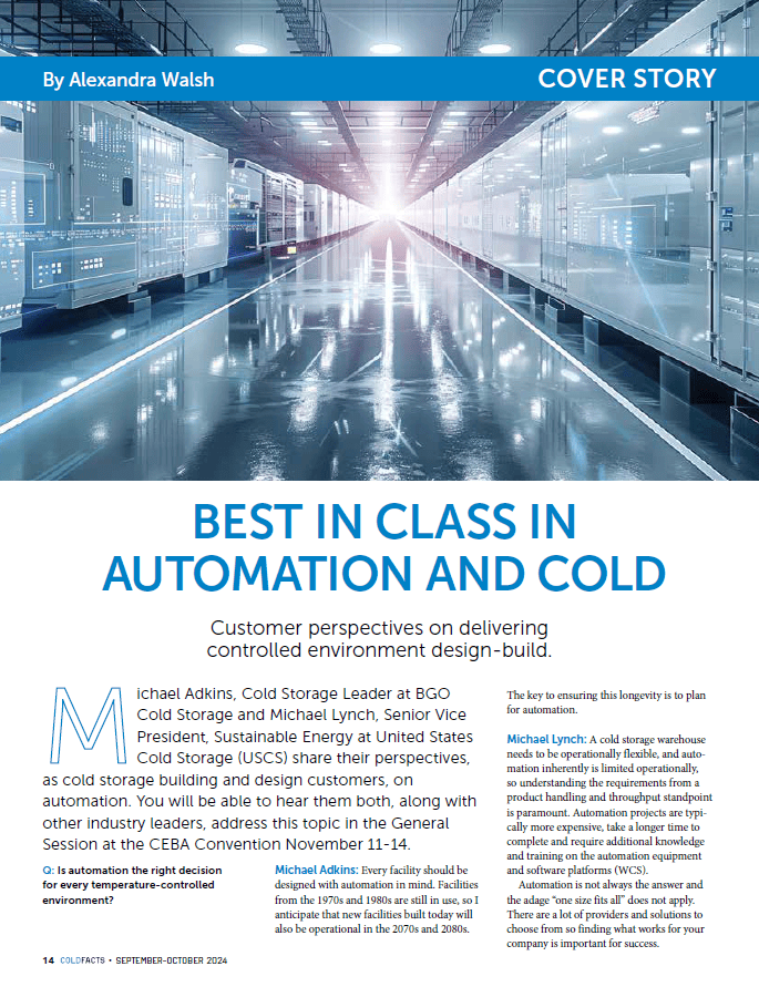 BEST IN CLASS IN AUTOMATION AND COLD – COVER STORY – Global Cold Chain ...