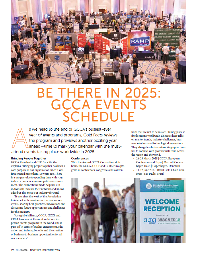 BE THERE IN 2025: GCCA EVENTS SCHEDULE – Global Cold Chain Alliance